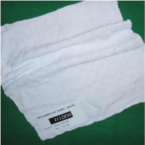 Reclaimed White Cotton Terry Rags - Erie Cotton