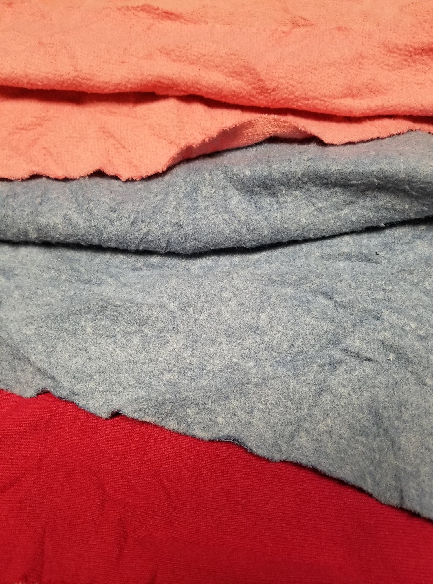 Reclaimed Colored Sweatshirt Rags - Erie Cotton